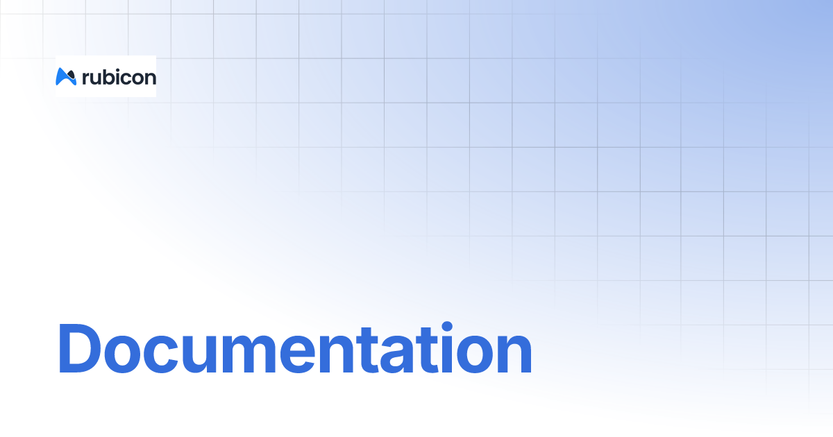 Documentation | Rubicon Documentation
